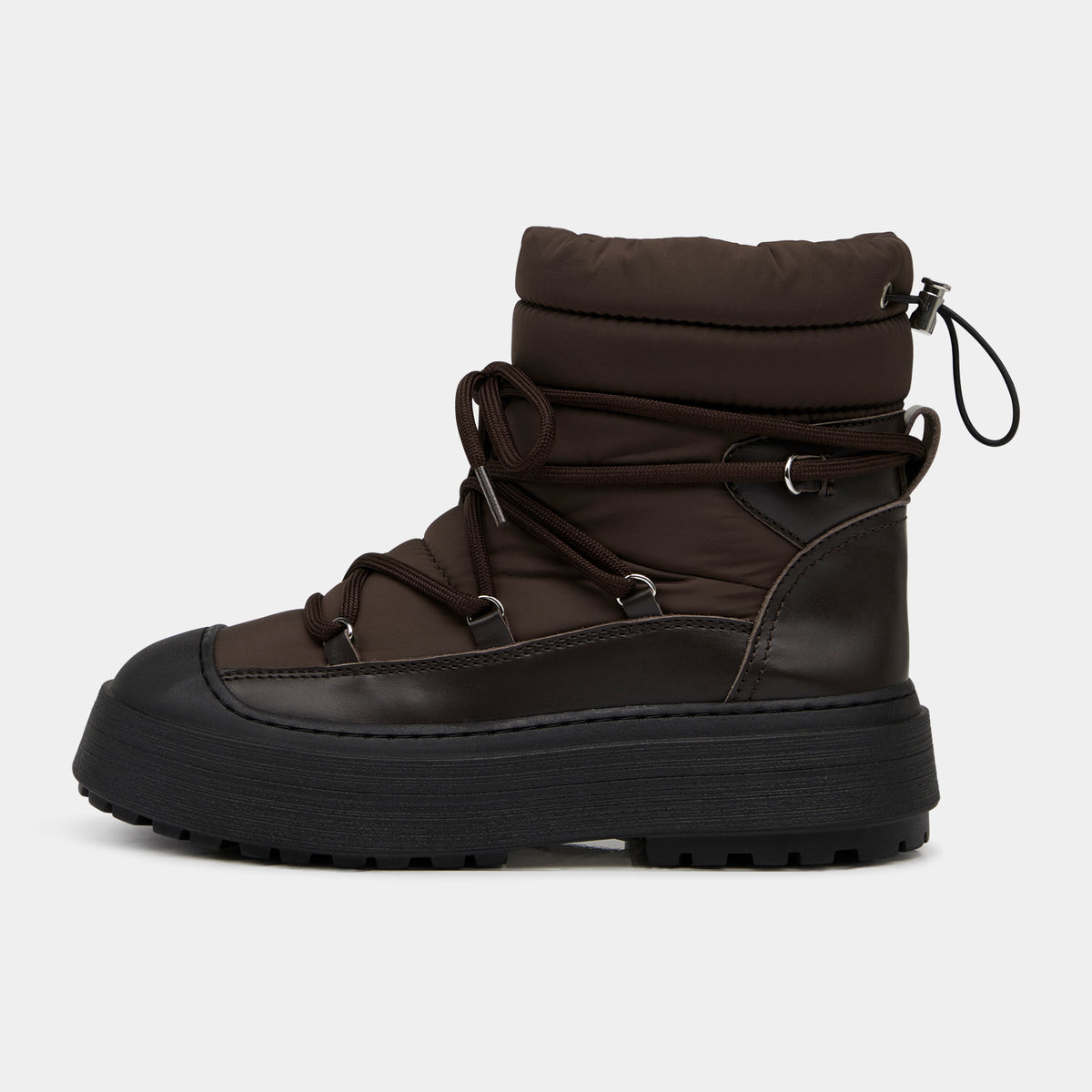 Milo Snow Boot - Brown Nylon / Leather – Garment Project